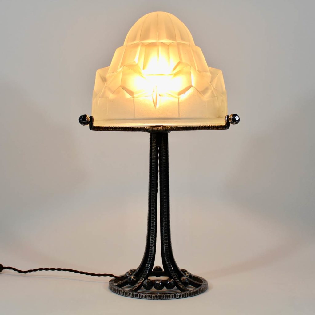DEGUÉ LAMPE DE TABLE - Art deco Nice