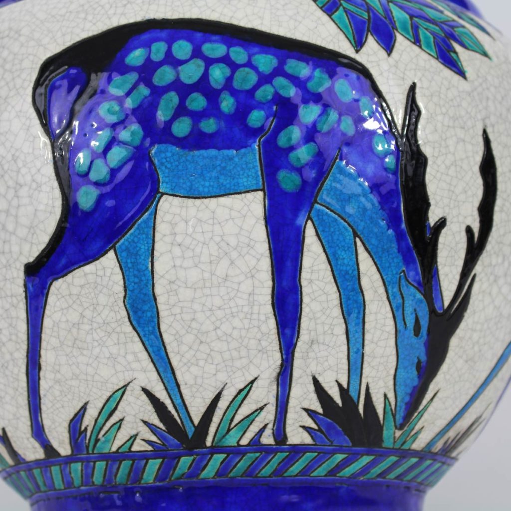 BOCH FRÈRES KERAMIS CHARLES CATTEAU CACHET POT AUX BICHES BLEUES - Art ...